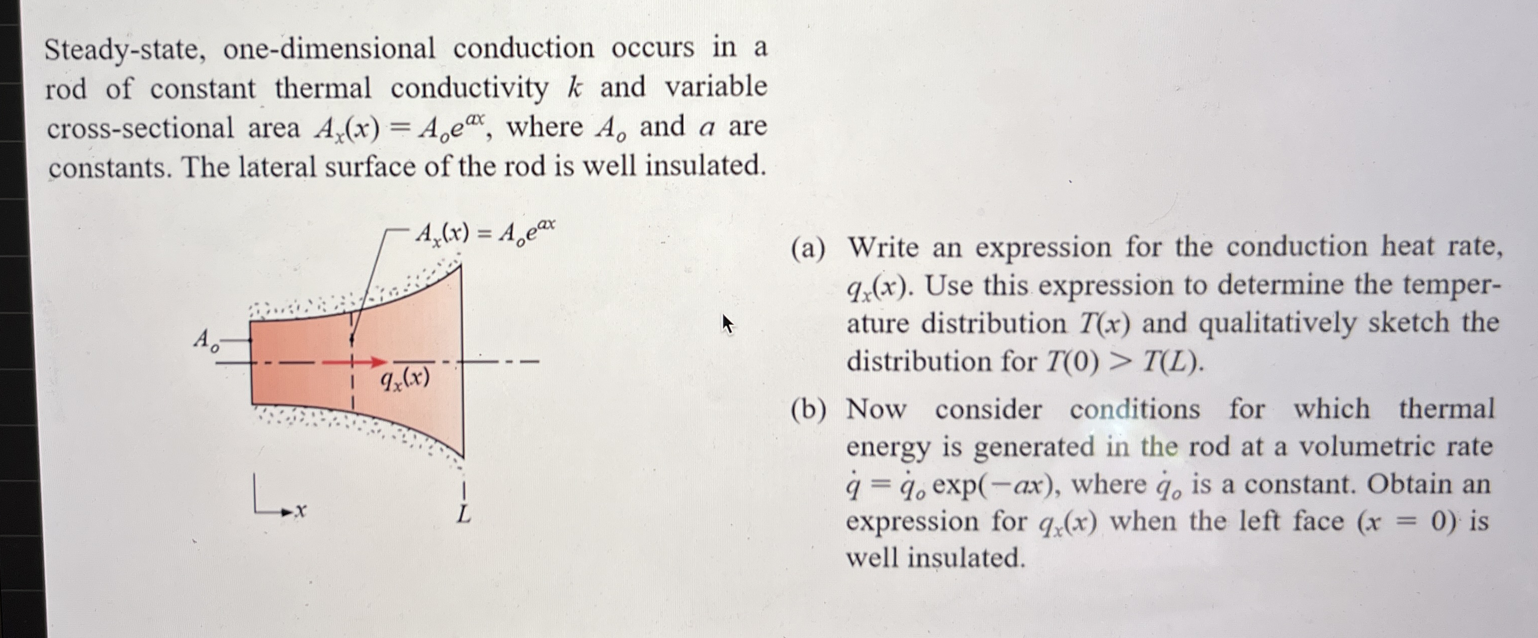 Solved Steady-state, one-dimensional conduction occurs in | Chegg.com