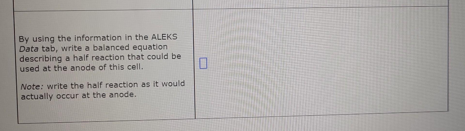 Solved By using the information in the ALEKS Data tab, | Chegg.com
