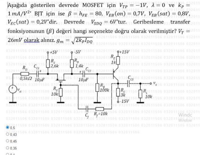 In which option is the value of the feedback transfer | Chegg.com