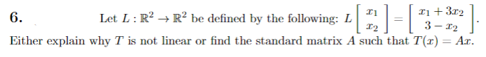 Solved (Linear Algebra) ﻿Let L:R2→R2 ﻿be defined by the | Chegg.com