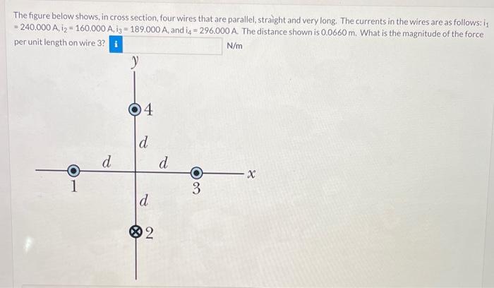 Solved The Figure Below Shows In Cross Section Four Wires