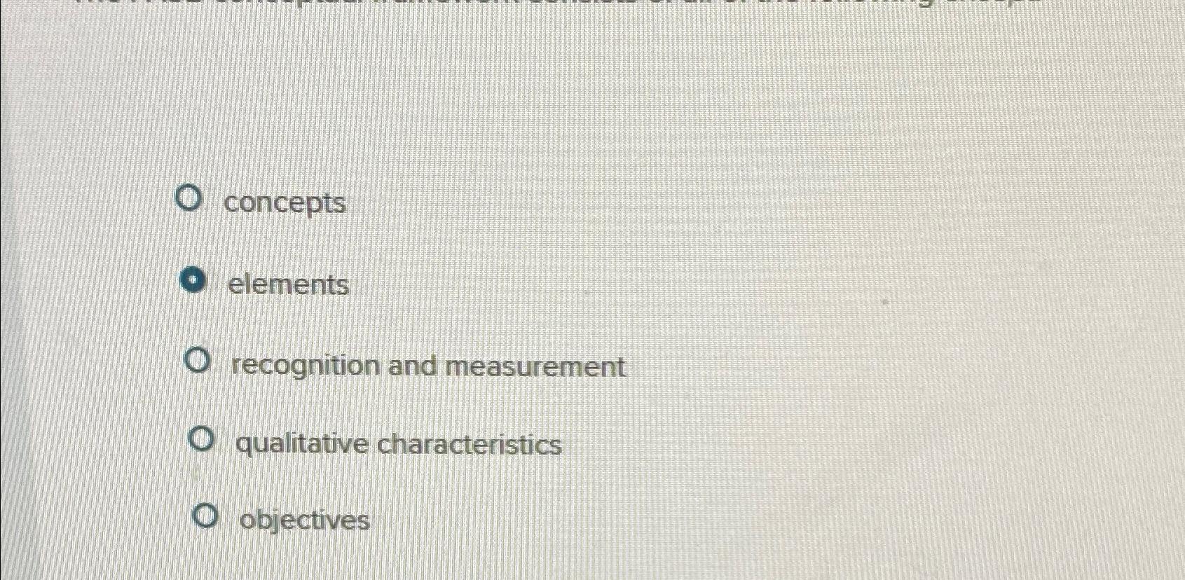 Solved conceptselementsrecognition and | Chegg.com