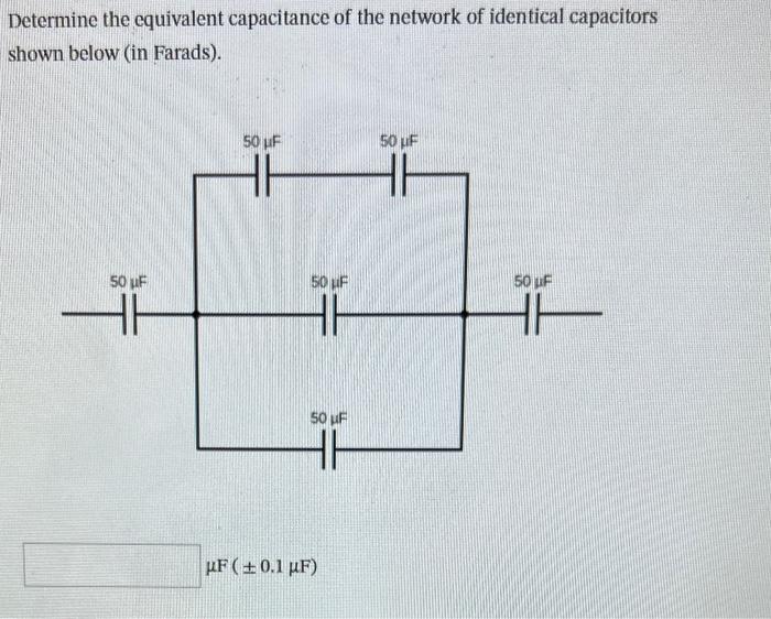 Solved Determine the equivalent capacitance of the network | Chegg.com
