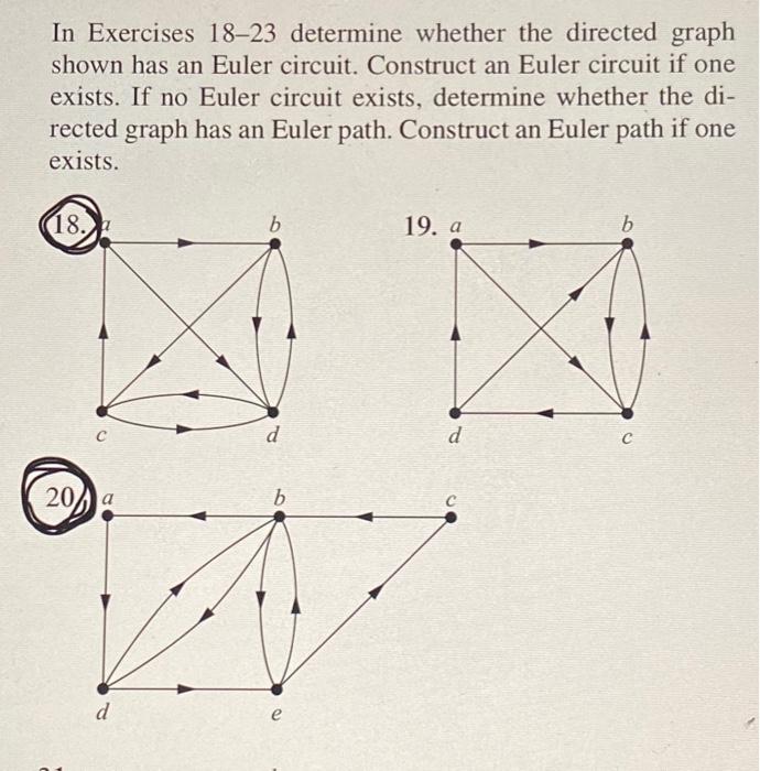 Solved In Exercises 18–23 determine whether the directed | Chegg.com