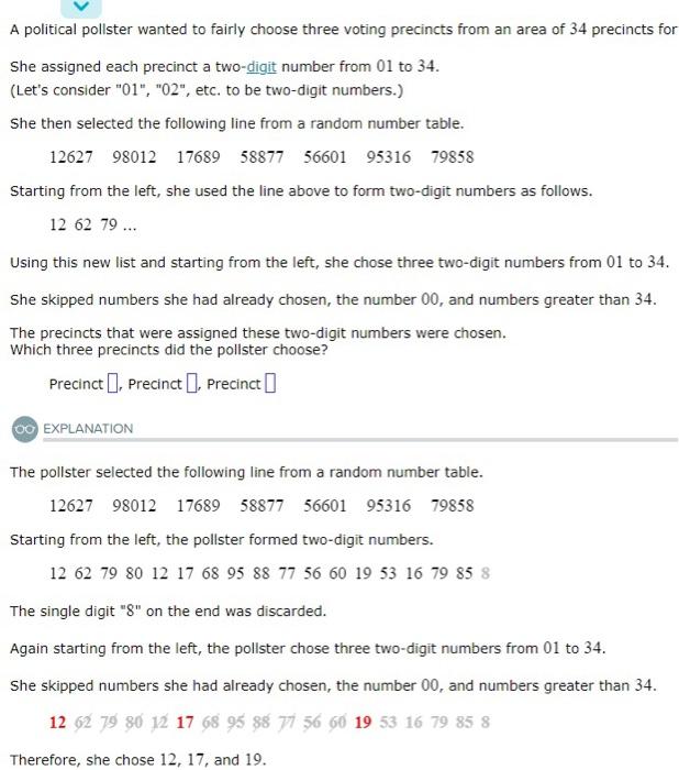 Solved A political pollster wanted to fairly choose three | Chegg.com