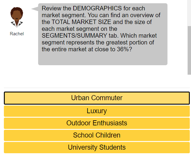 Solved Review the DEMOGRAPHICS for eachmarket segment. You | Chegg.com