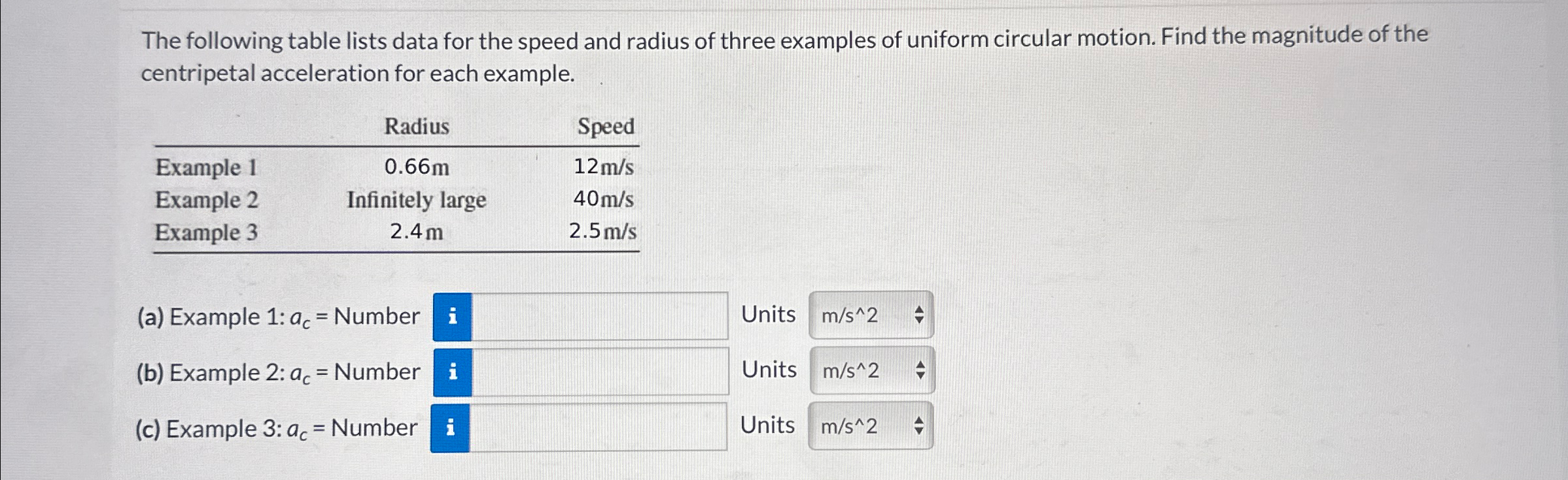Solved The following table lists data for the speed and | Chegg.com