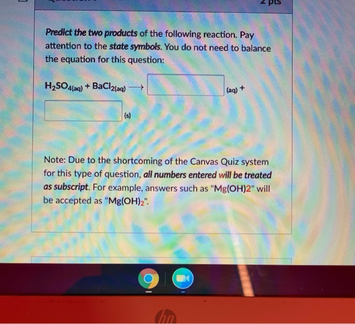 Solved Predict the two products of the following reaction. | Chegg.com