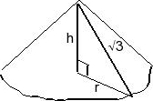 Solved A right triangle whose hypotenuse is √3 is revolved | Chegg.com