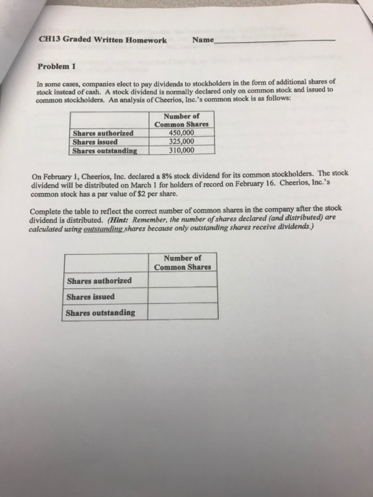 Solved CH13 Graded Written Homework Problem 1 In some cases, | Chegg.com