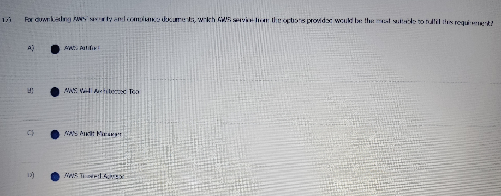 Solved For downloading AWS' security and compliance | Chegg.com