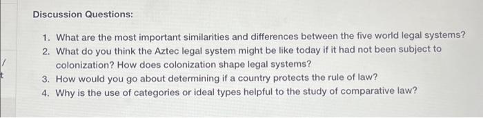 plesse help 1-4 Discussion Questions: 1. What are the | Chegg.com