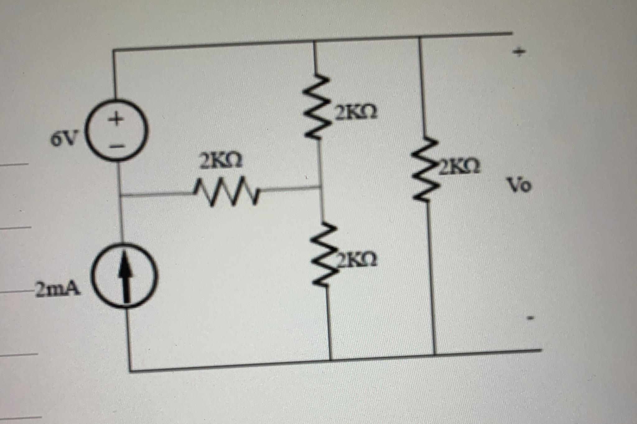 Solved Solve for Rth, ﻿Voc , ﻿Vo. ﻿Use superposition and | Chegg.com