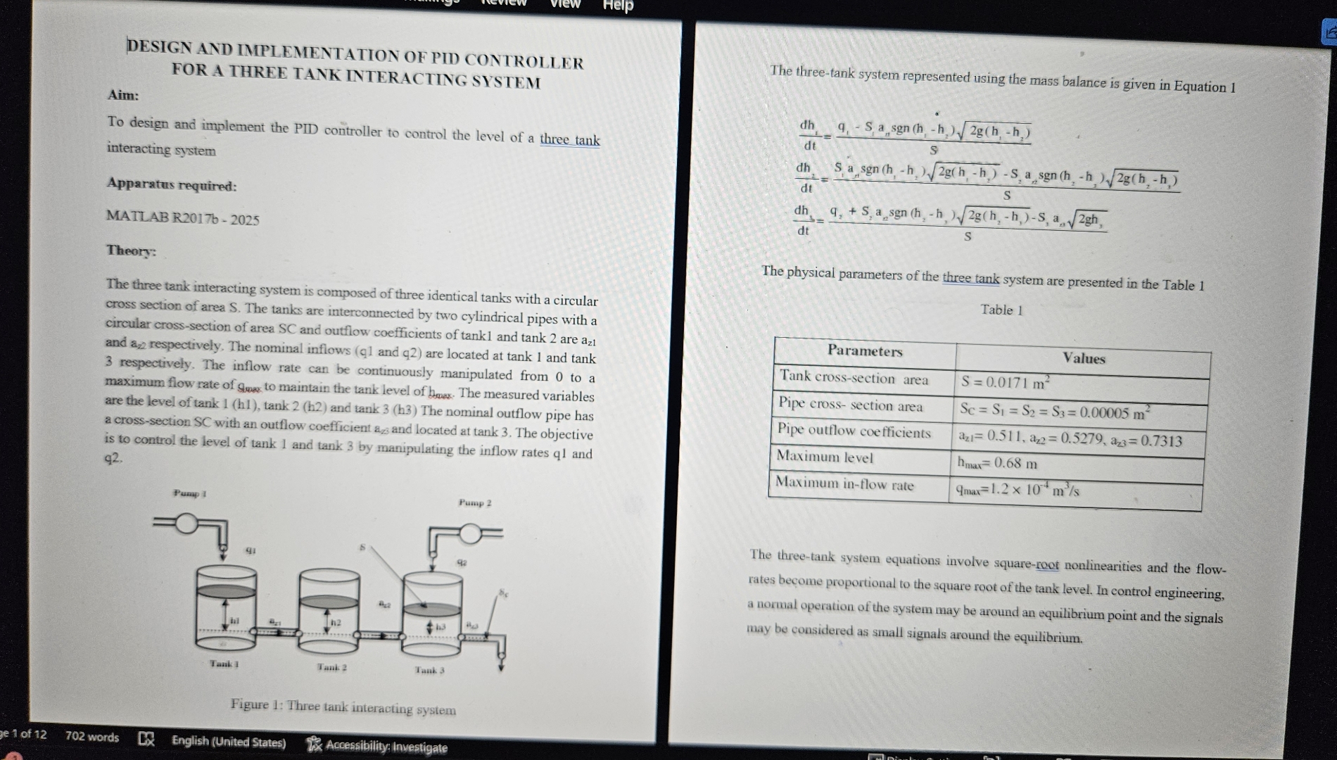 DESIGN AND IMPLEMENTATION OF PID CONTROLLER FOR A | Chegg.com