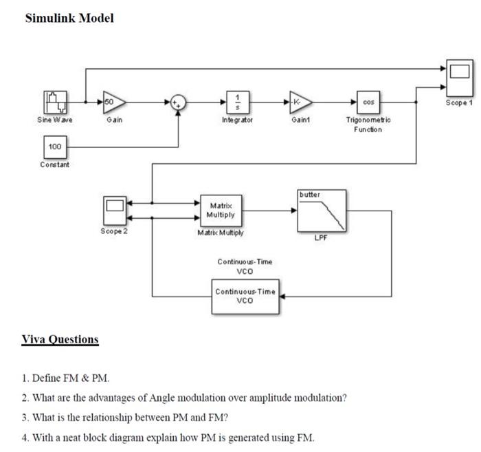 Solved Simulink Model 150 -K Scope 1 Sine Wave Gain | Chegg.com