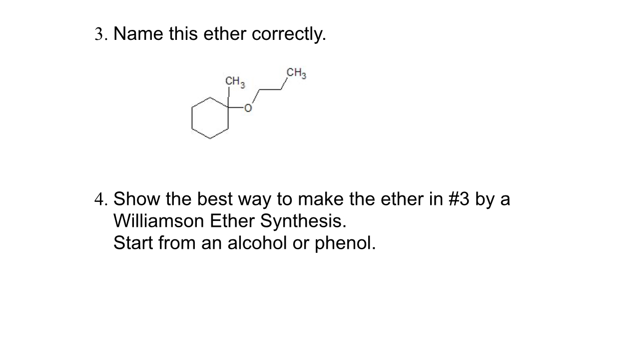 Name this ether correctly.Show the best way to make | Chegg.com