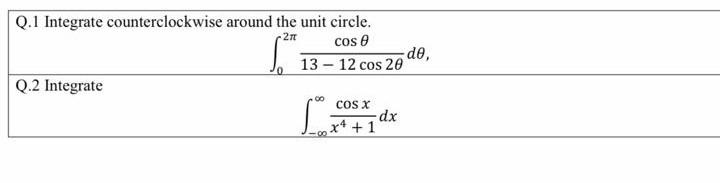 Solved 211 Q.1 Integrate counterclockwise around the unit | Chegg.com
