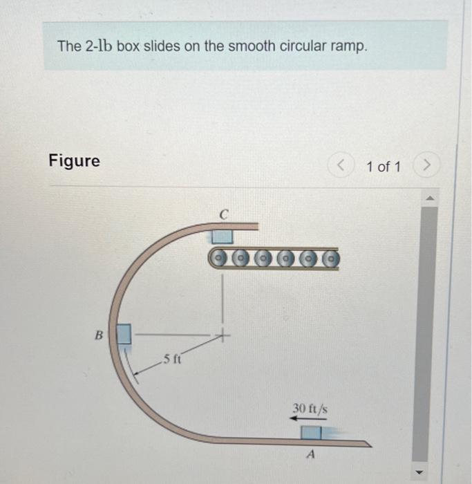 Solved The 2-lb box slides on the smooth circular ramp. | Chegg.com