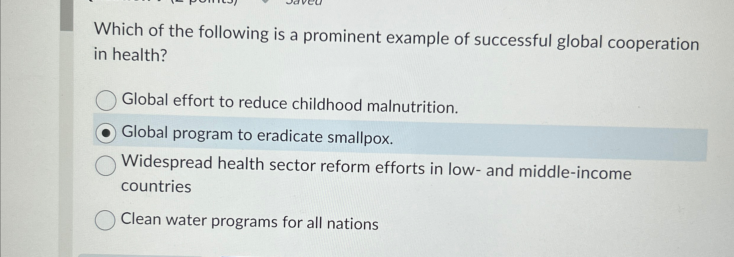 Solved Which of the following is a prominent example of | Chegg.com