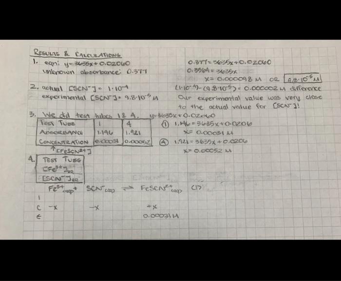Solved 1. Part (II) Use the calibration equation from Part | Chegg.com