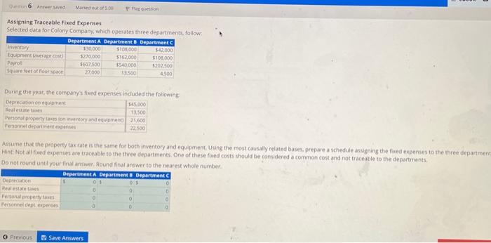 Solved Assigning Traceable Fixed Expenses Selected data for | Chegg.com