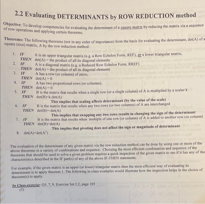 Solved 2. Question 26, Exercise Set 2.2, page 105. Using row | Chegg.com