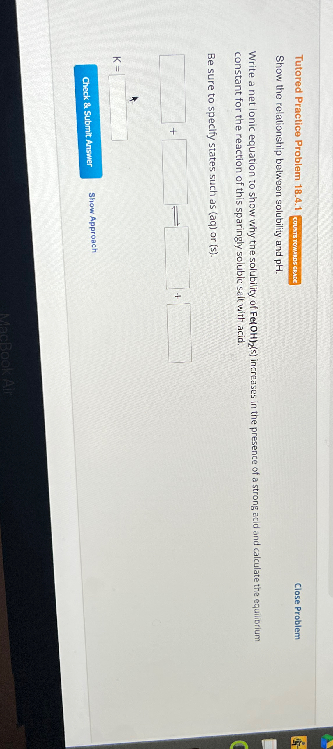 Solved Tutored Practice Problem 18 4 1 ﻿counis Towards