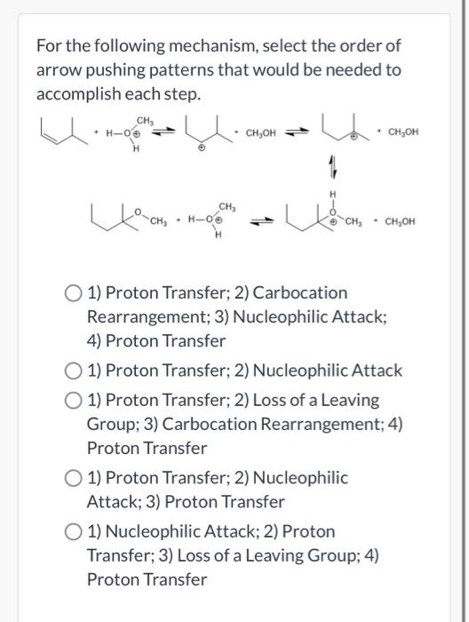 Solved For the following mechanism, select the order of | Chegg.com