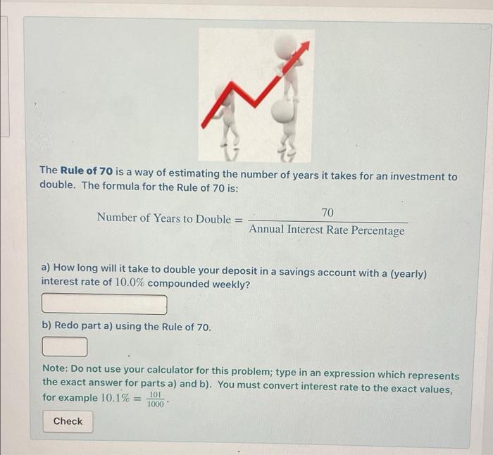 Solved A The Rule of 70 is a way of estimating the number of | Chegg.com