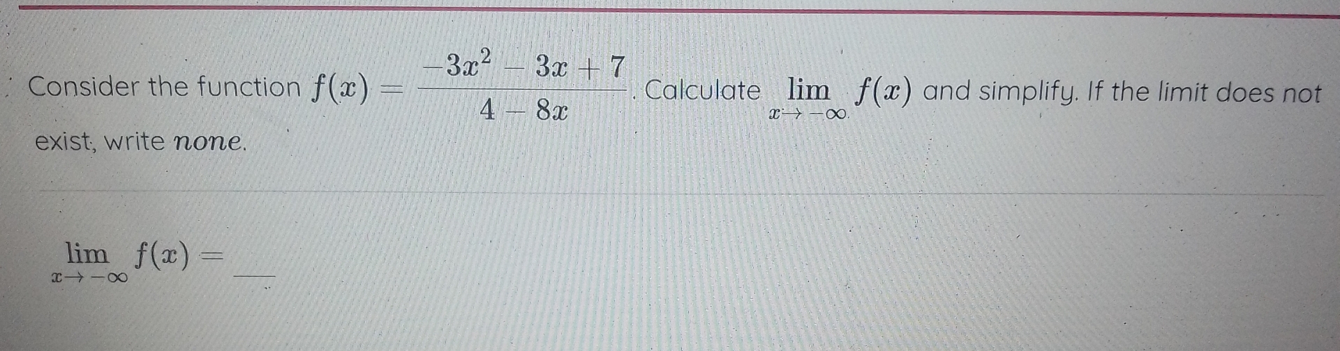Solved Consider the function f(x)=-3x2-3x+74-8x. ﻿Calculate | Chegg.com