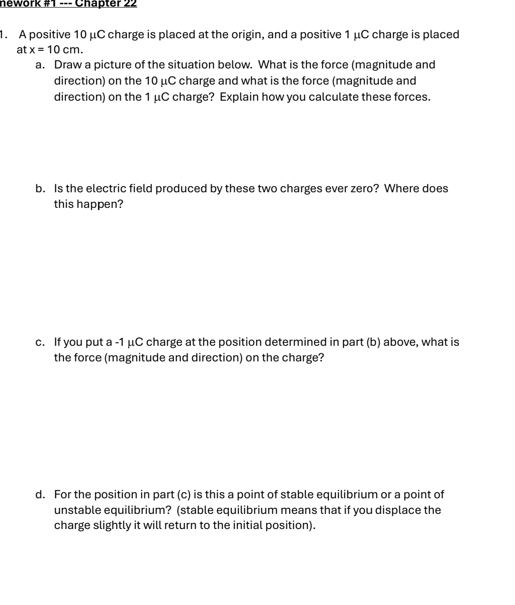 Solved A positive 10μC ﻿charge is placed at the origin, and | Chegg.com
