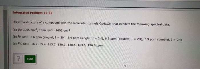 Solved Integrated Problem 17.52 Draw the structure of a | Chegg.com