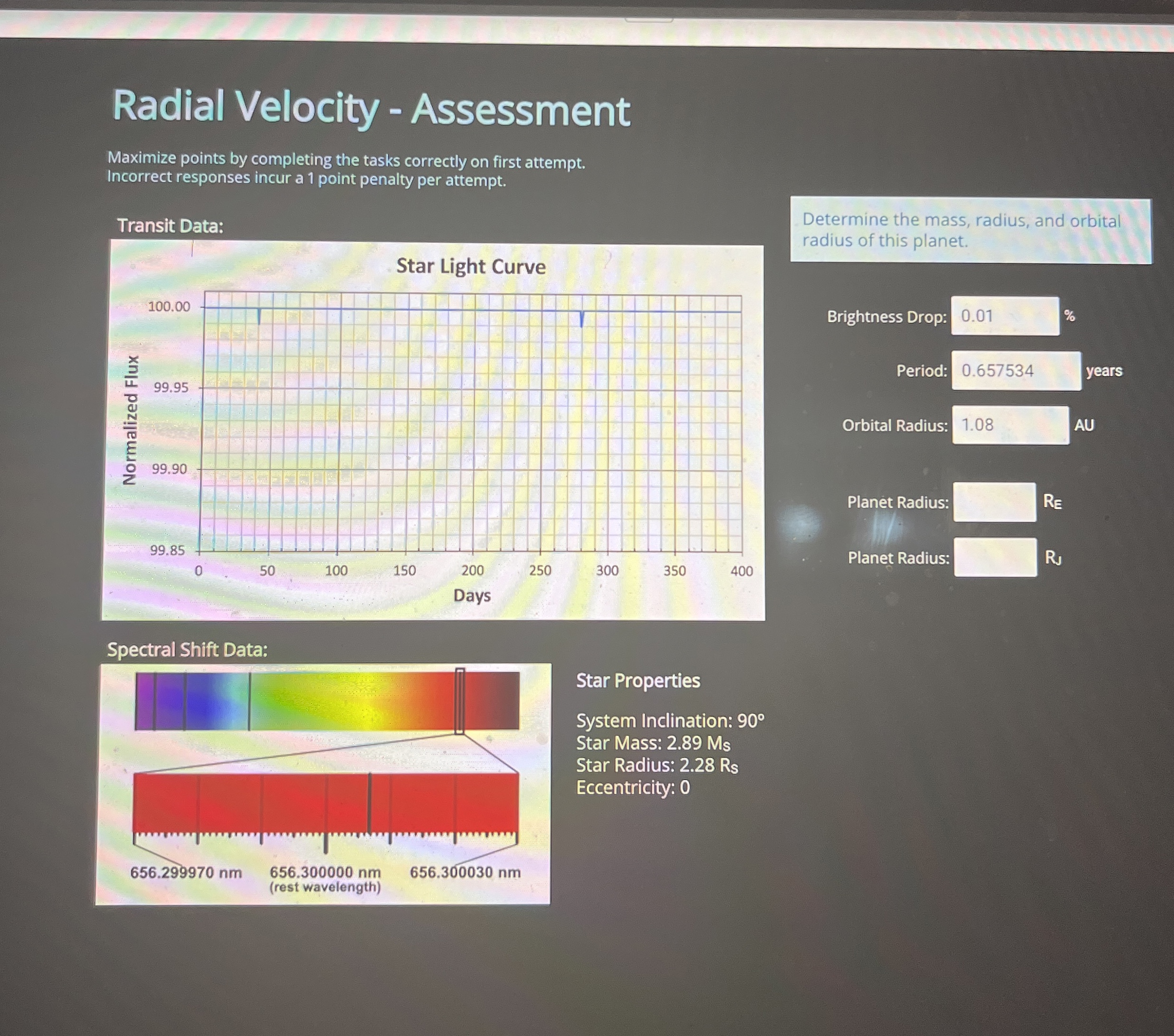 Solved Radial Velocity - ﻿AssessmentMaximize points by | Chegg.com