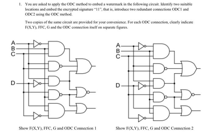 1. You are asked to apply the ODC method to embed a | Chegg.com
