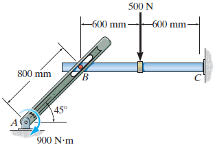 Solved If the peg at B is smooth, determine the components | Chegg.com