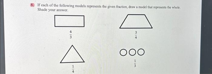 Solved If each of the following models represents the given | Chegg.com