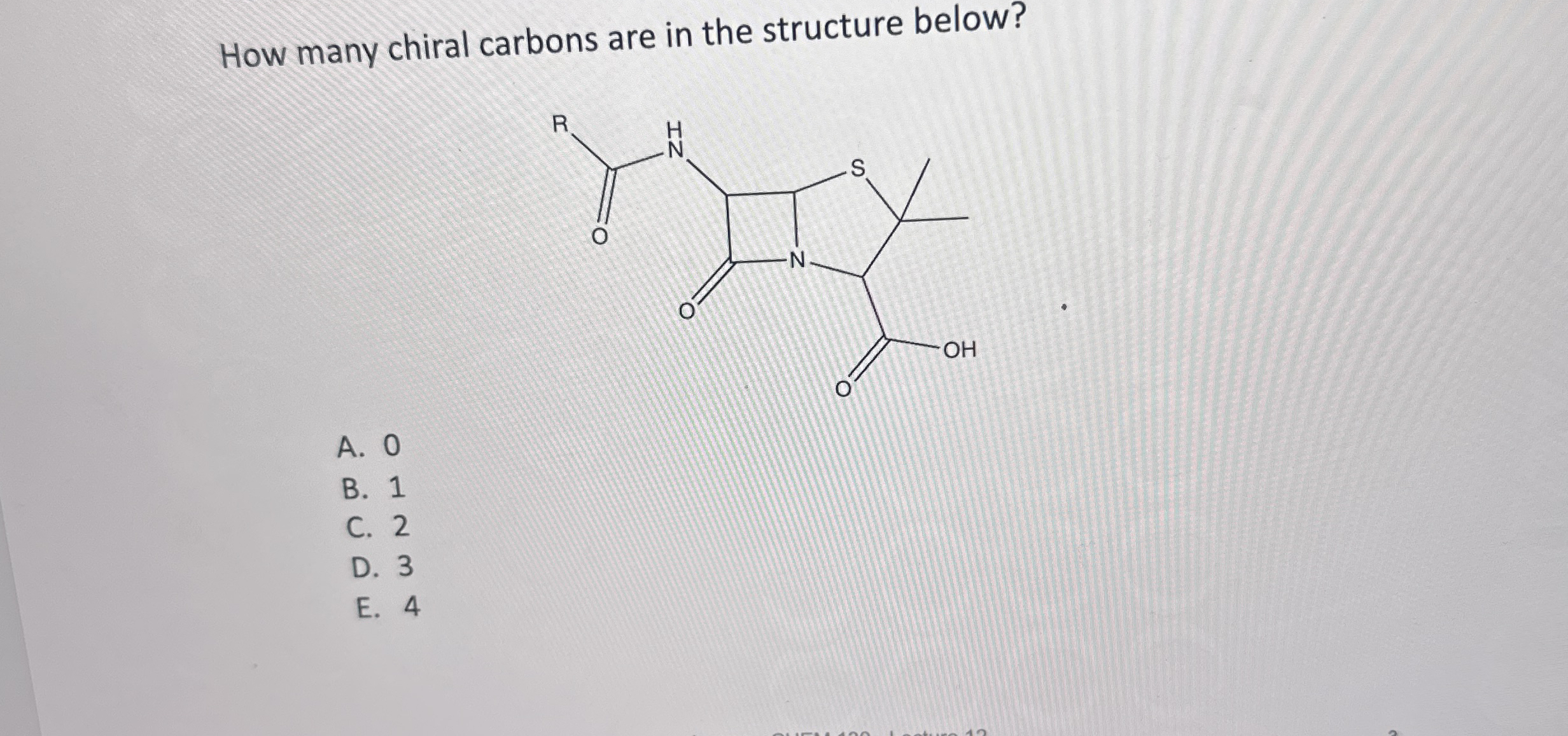 Solved How many chiral carbons are in the structure | Chegg.com