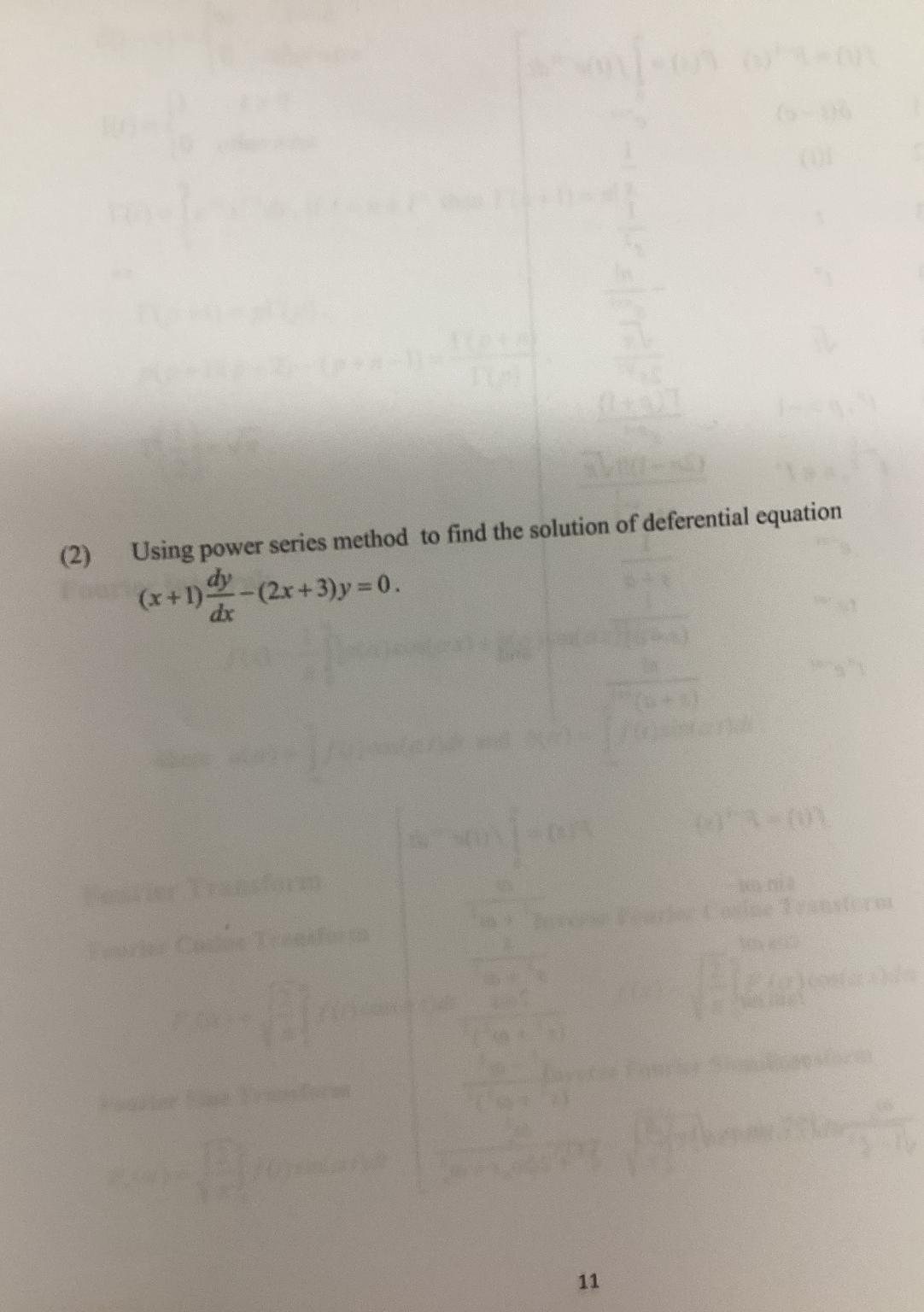 Solved (2) ﻿Using power series method to find the solution | Chegg.com