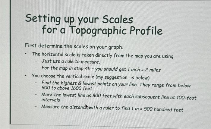 Solved Step 4. Constructing Topographic Profiles from a | Chegg.com Solved Step 4. Constructing Topographic Profiles from a | Chegg.com