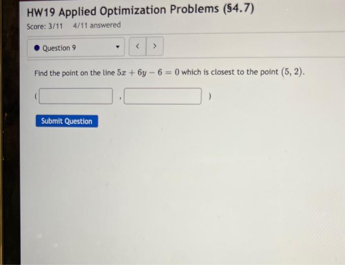 Solved HW19 Applied Optimization Problems (\$4.7) Score: | Chegg.com