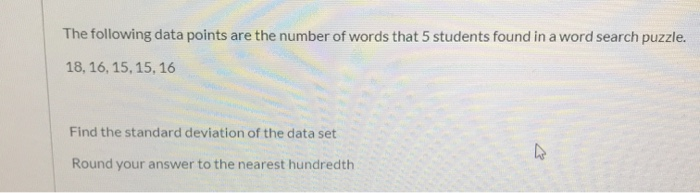 Solved The following data points are the number of words | Chegg.com