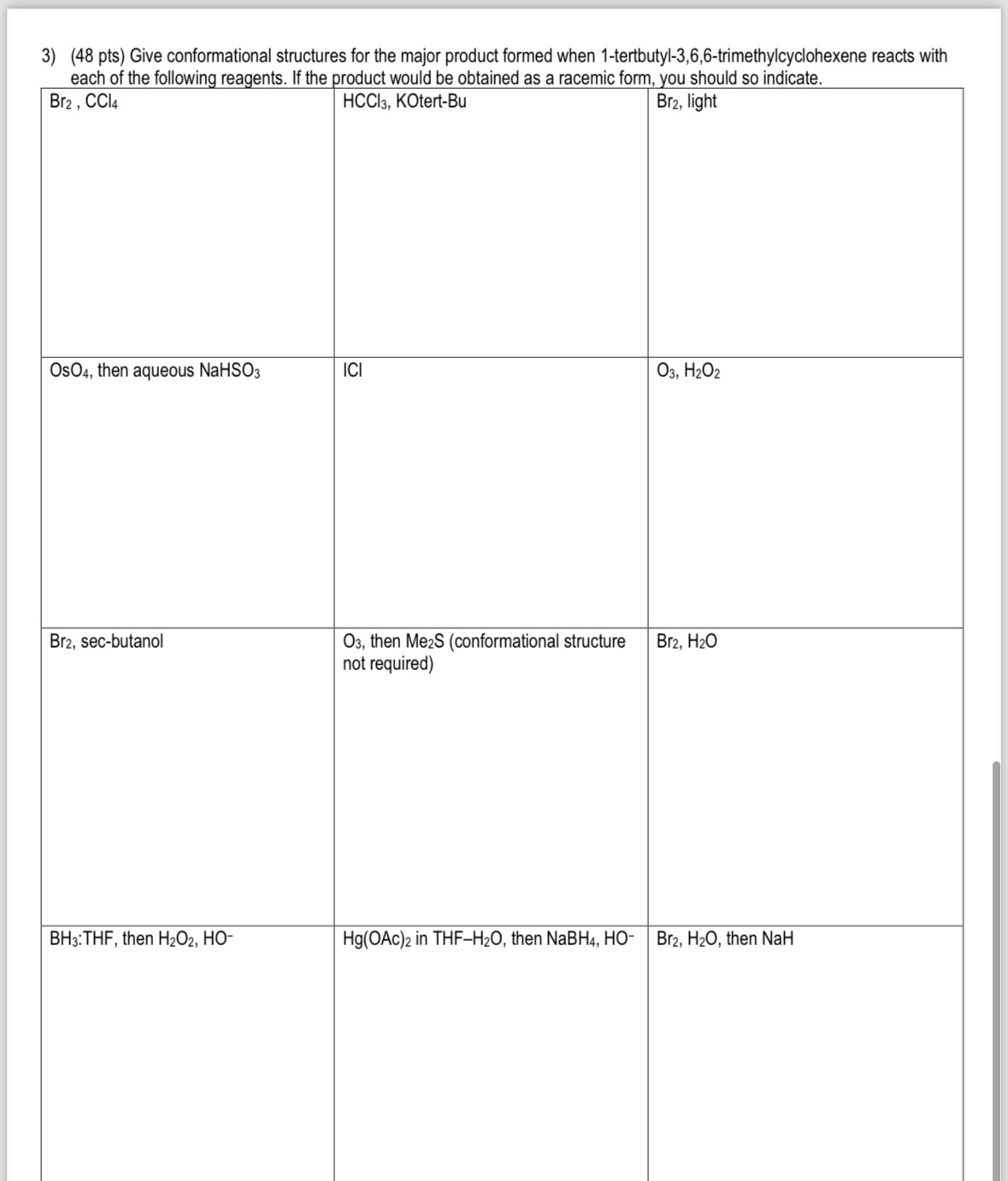 Solved (48 ﻿pts) ﻿Give conformational structures for the | Chegg.com