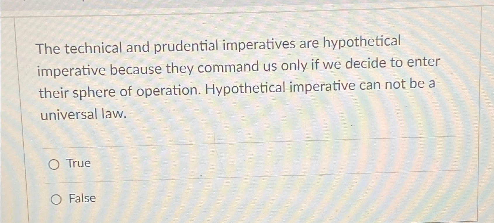Solved The technical and prudential imperatives are | Chegg.com