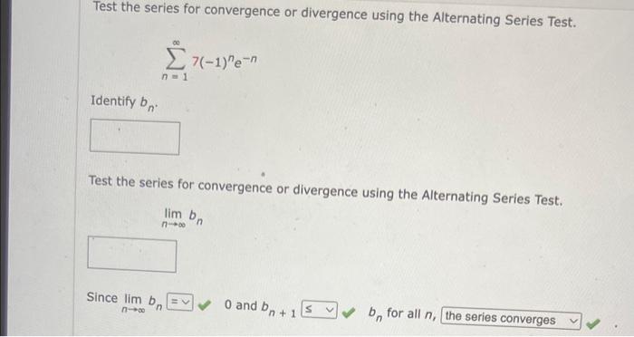 Solved Test the series for convergence or divergence using | Chegg.com