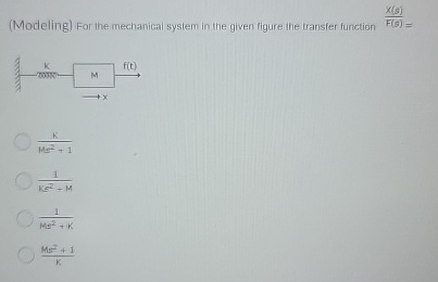 Solved (Modeling) ﻿For the mechanical system in the given | Chegg.com