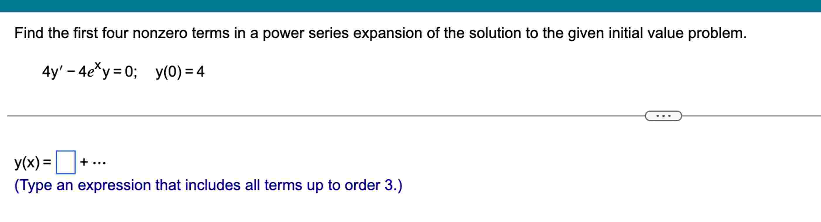 Solved by an EXPERT Find the first four nonzero terms in ﻿a power series | Chegg.com