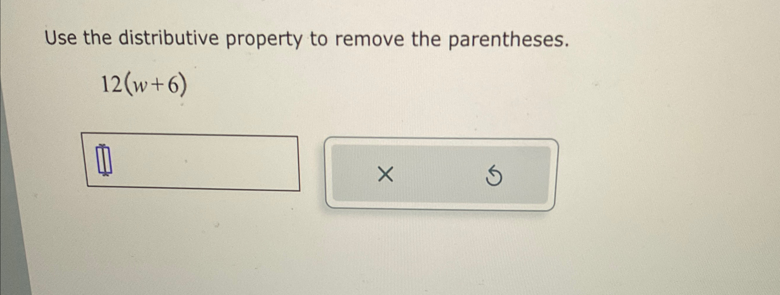 Solved Use the distributive property to remove the | Chegg.com