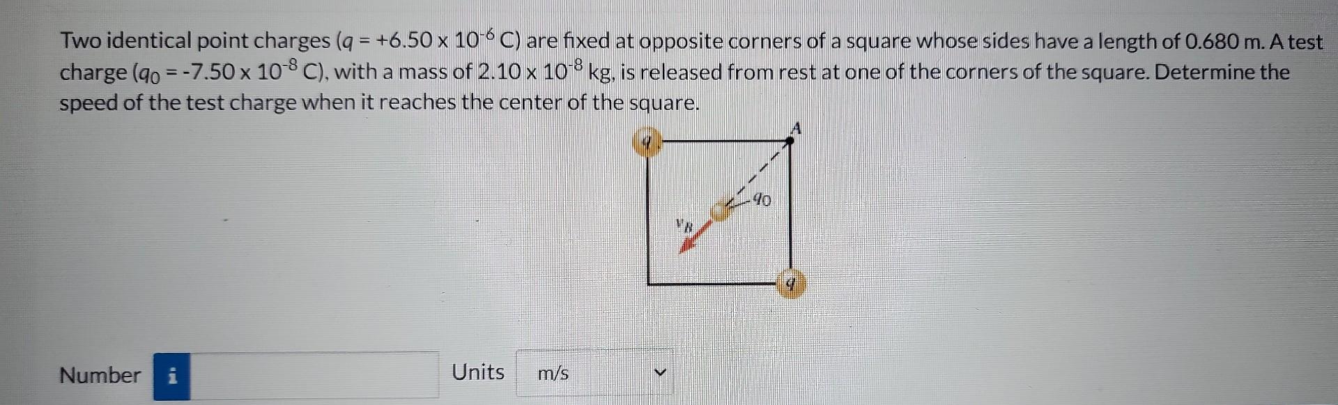 Solved Two identical point charges (q=+6.50×10−6C) are fixed | Chegg.com