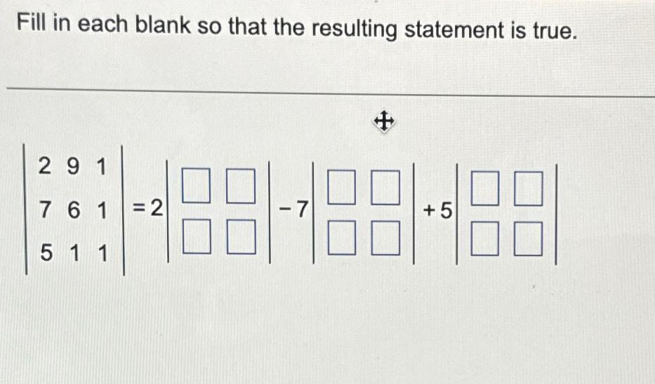 Solved Fill in each blank so that the resulting statement is | Chegg.com