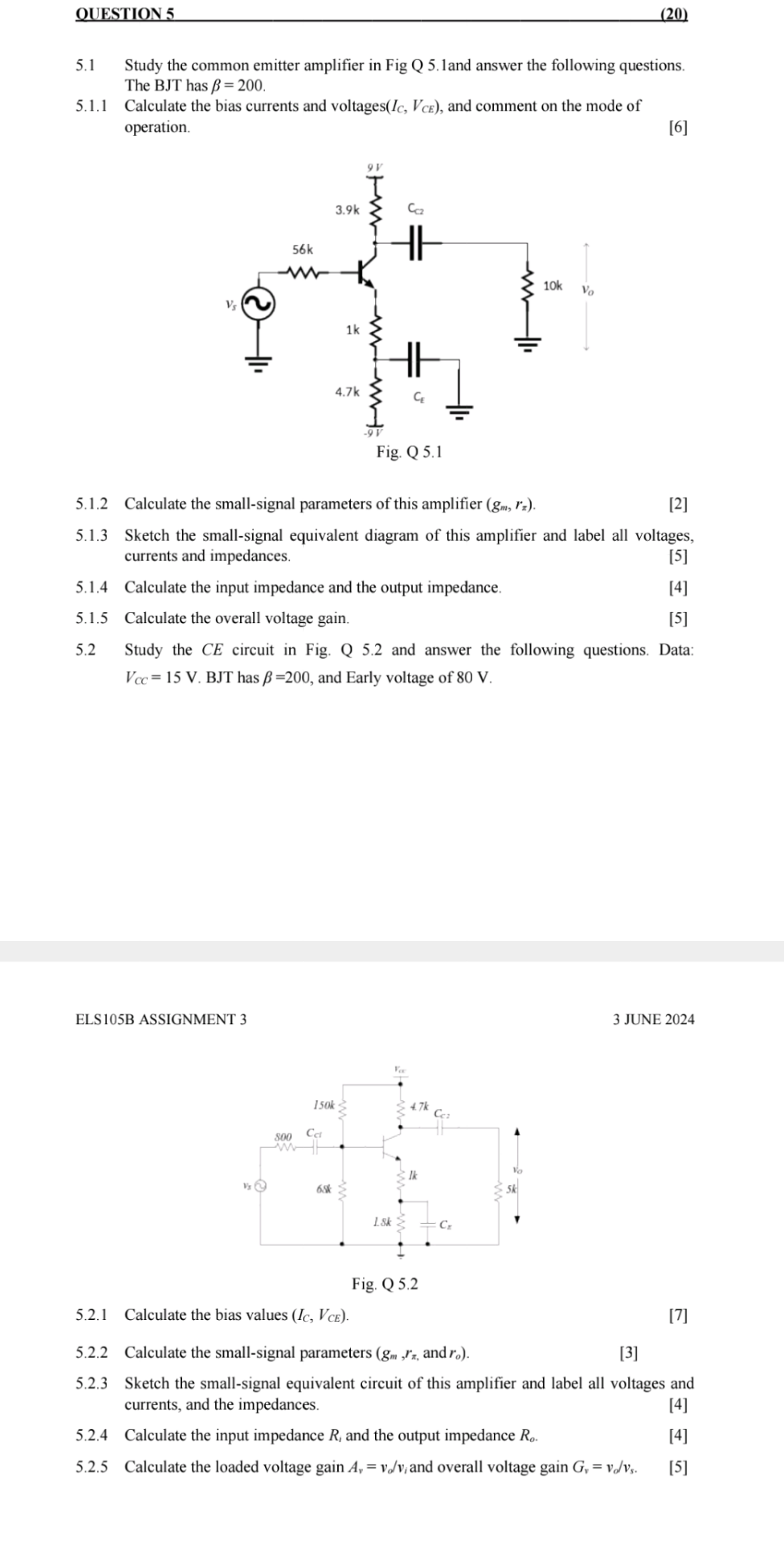 Solved 3.7 ﻿A pnp BJT with β=30 ﻿is connected as in Fig. Q | Chegg.com